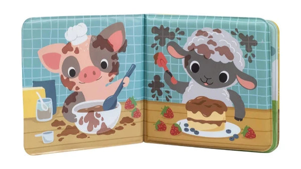Tiger Tribe Bath Book Messy Farm - Treasure Island Toys